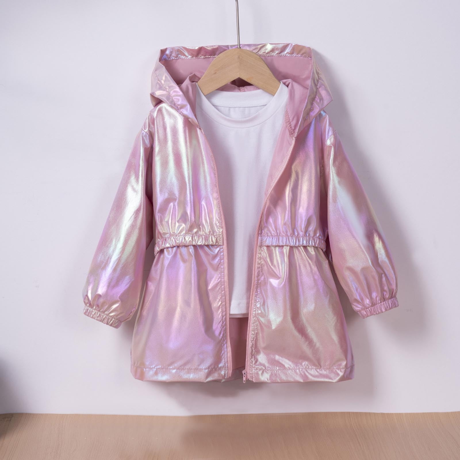 Abomasnow Toddler Boy Girl's Metallic Jacket Lightweight Long Sleeve ...