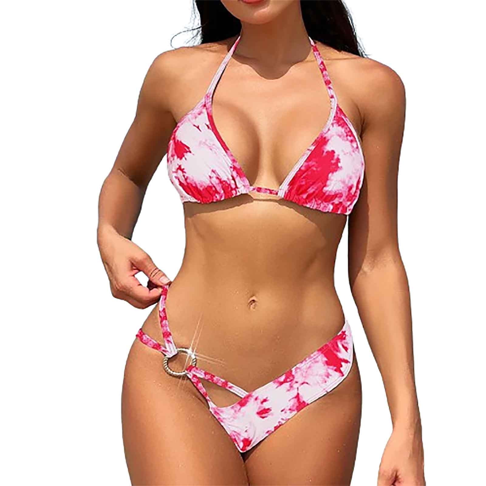Abomasnow Triangle Bikini Sets For Women Halter String Sexy High Cut