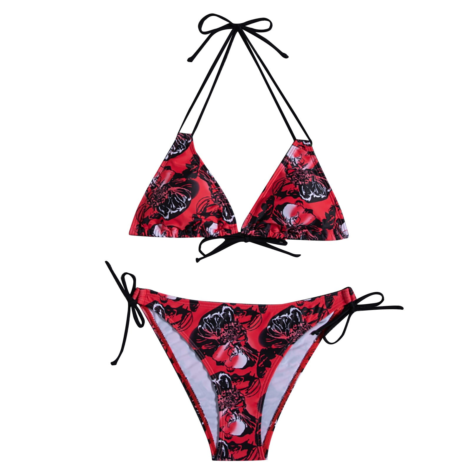 Abomasnow Triangle Bikini Sets For Women Sexy Halter Tie Side High Cut