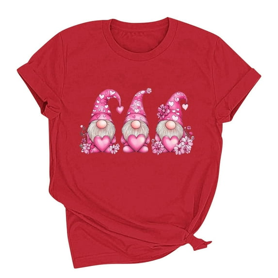 Abomasnow Valentine's Shirt for Womens Cute Gnomes Love Heart Printed ...