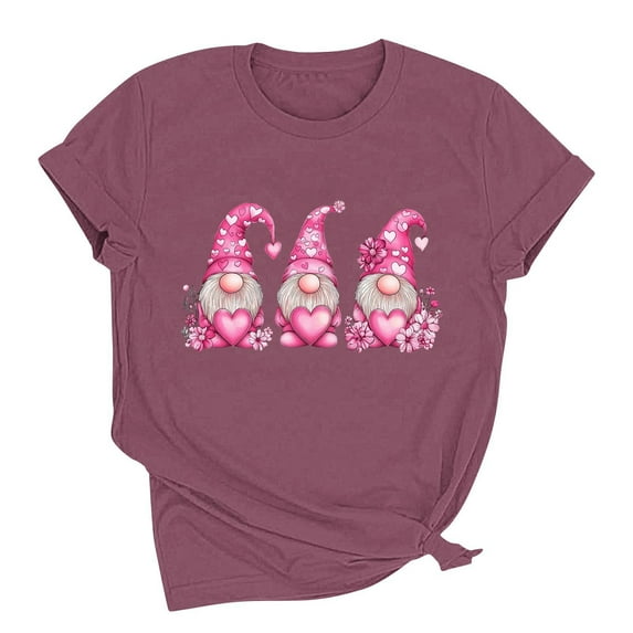 Abomasnow Valentine's Shirt for Womens Cute Gnomes Love Heart Printed ...