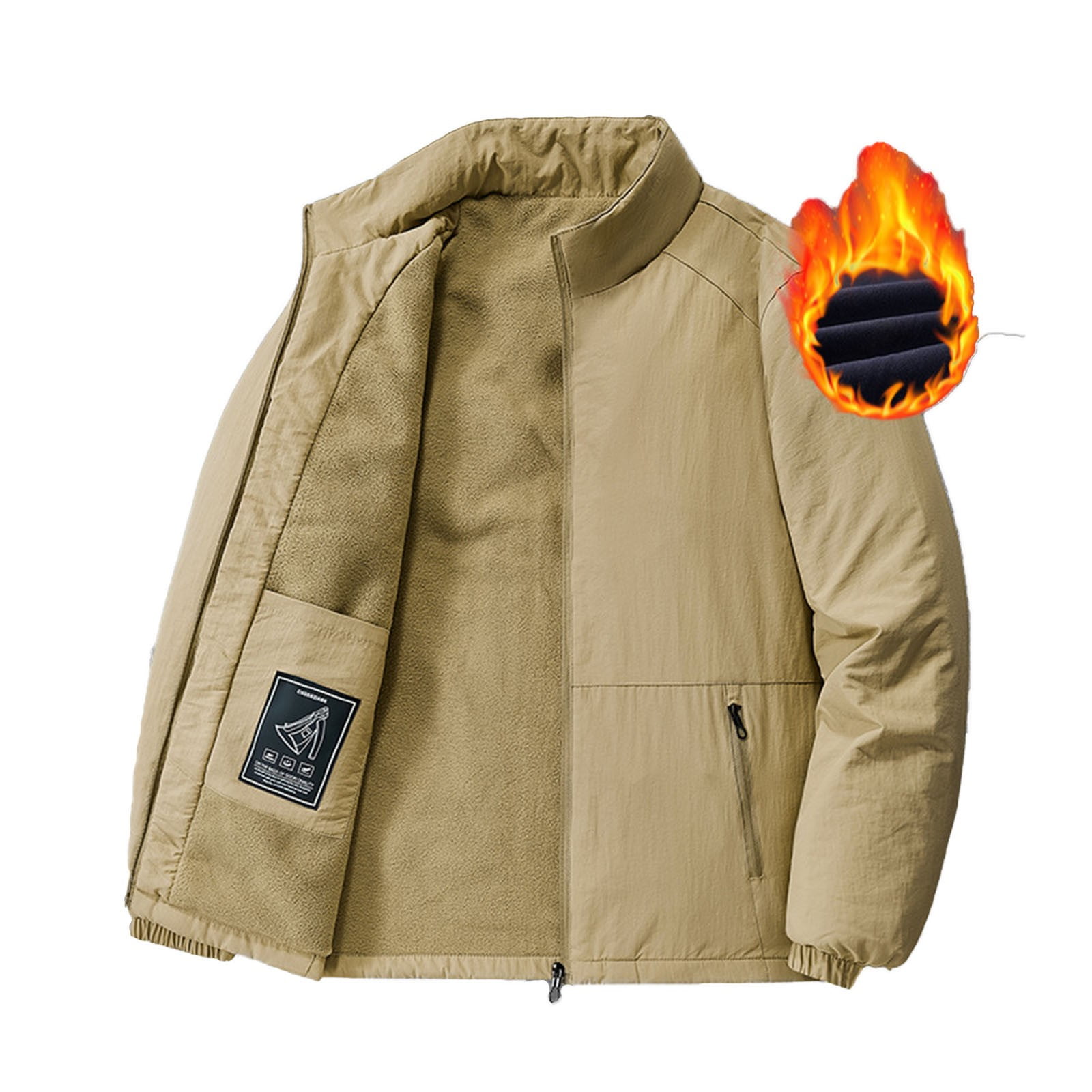 Abomasnow Winter Fall Jackets for Men Waterproof Fleece Lined Warm ...