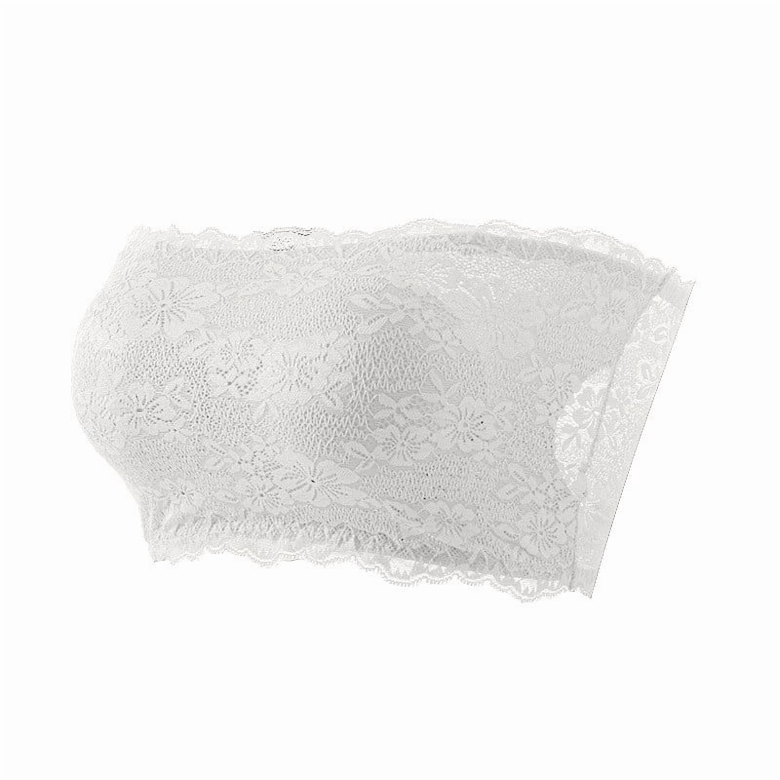 Abomasnow Women's Floral Lace Bralette Bandeau Bra Wirefree Strapless ...