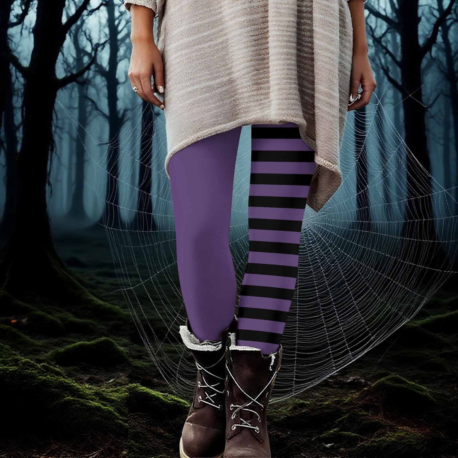 Abomasnow Women's Plus Size Halloween Costume Knee-Length Leggings High Waist Footless Stretchy ...