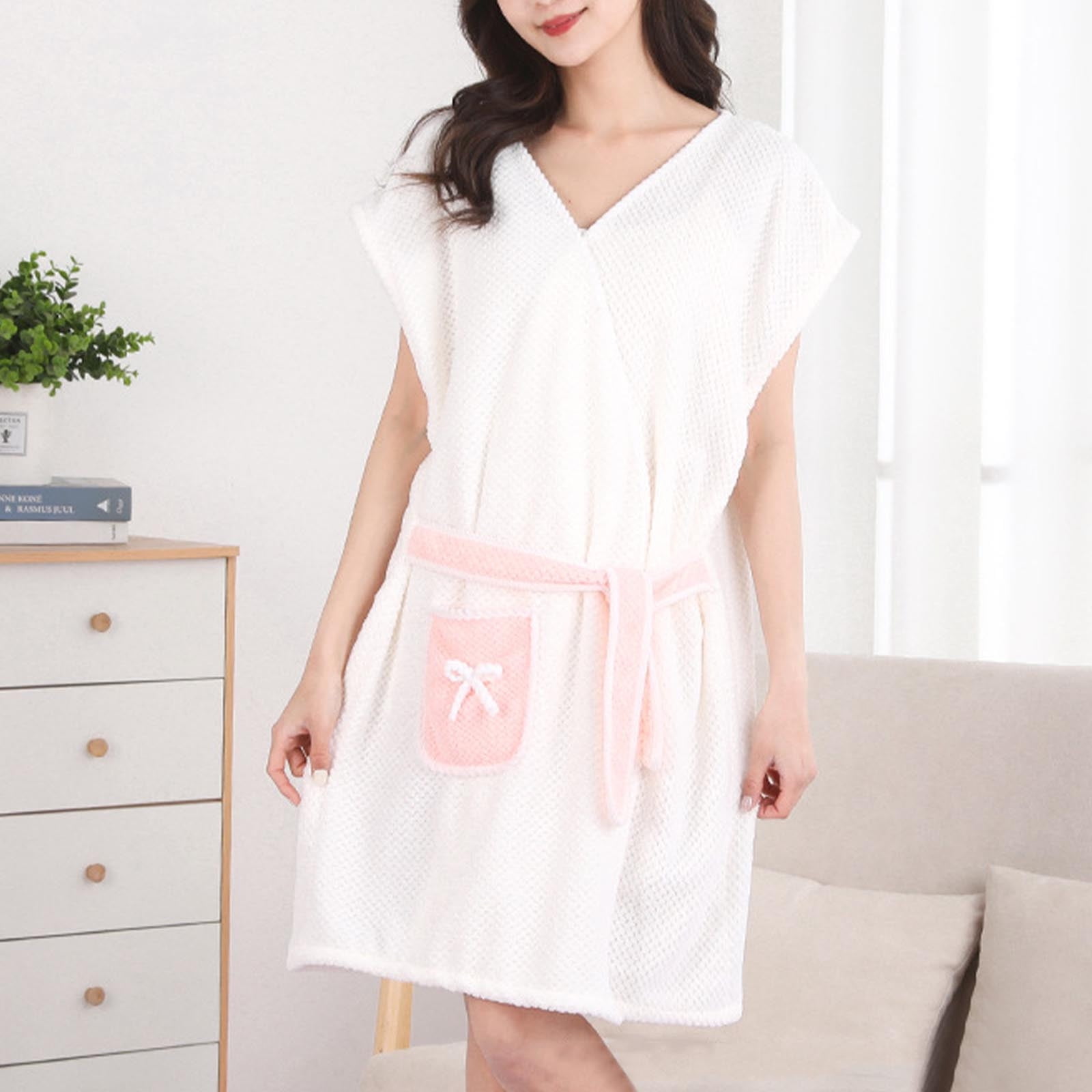Abomasnow Women's Shower Wrap Robe Terry Cloth Spa Bath Towel Wrap ...