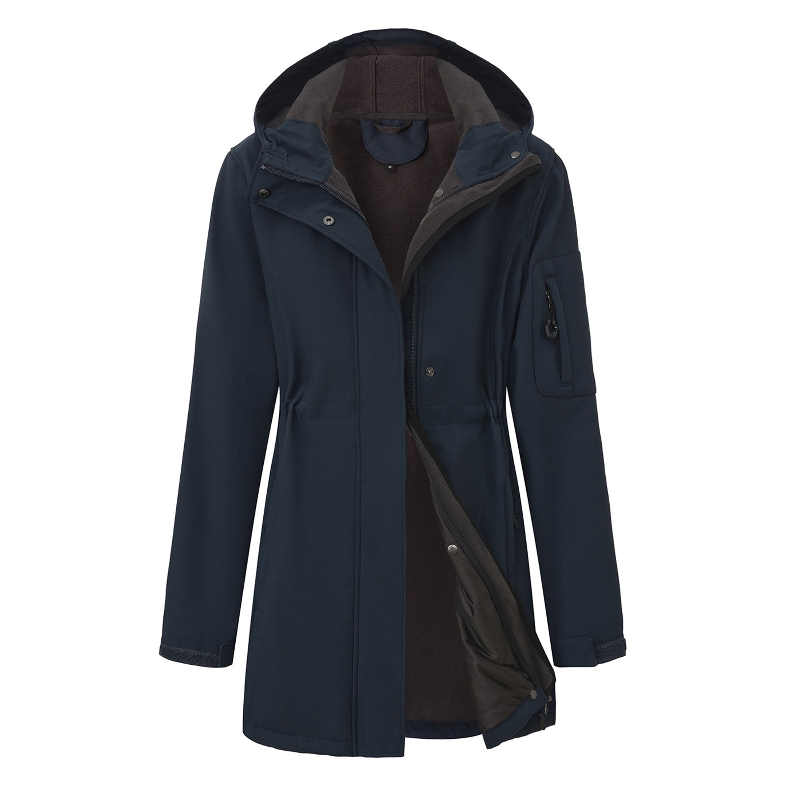 Abomasnow Women's Softshell Rain Jacket with Removable Hood Fleece ...