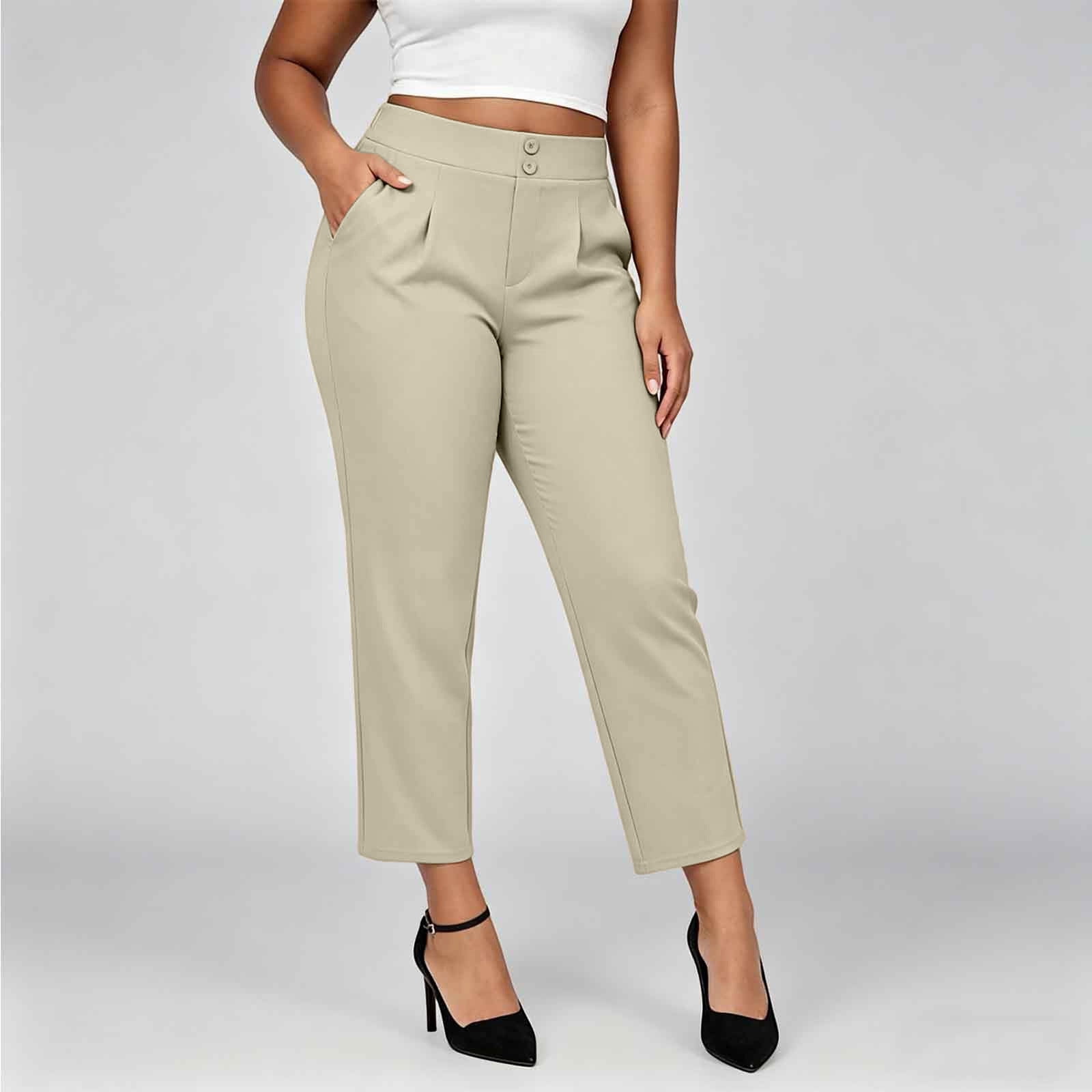 Abomasnow Womens Dress Pants Work Business Office Ankle Trousers High ...