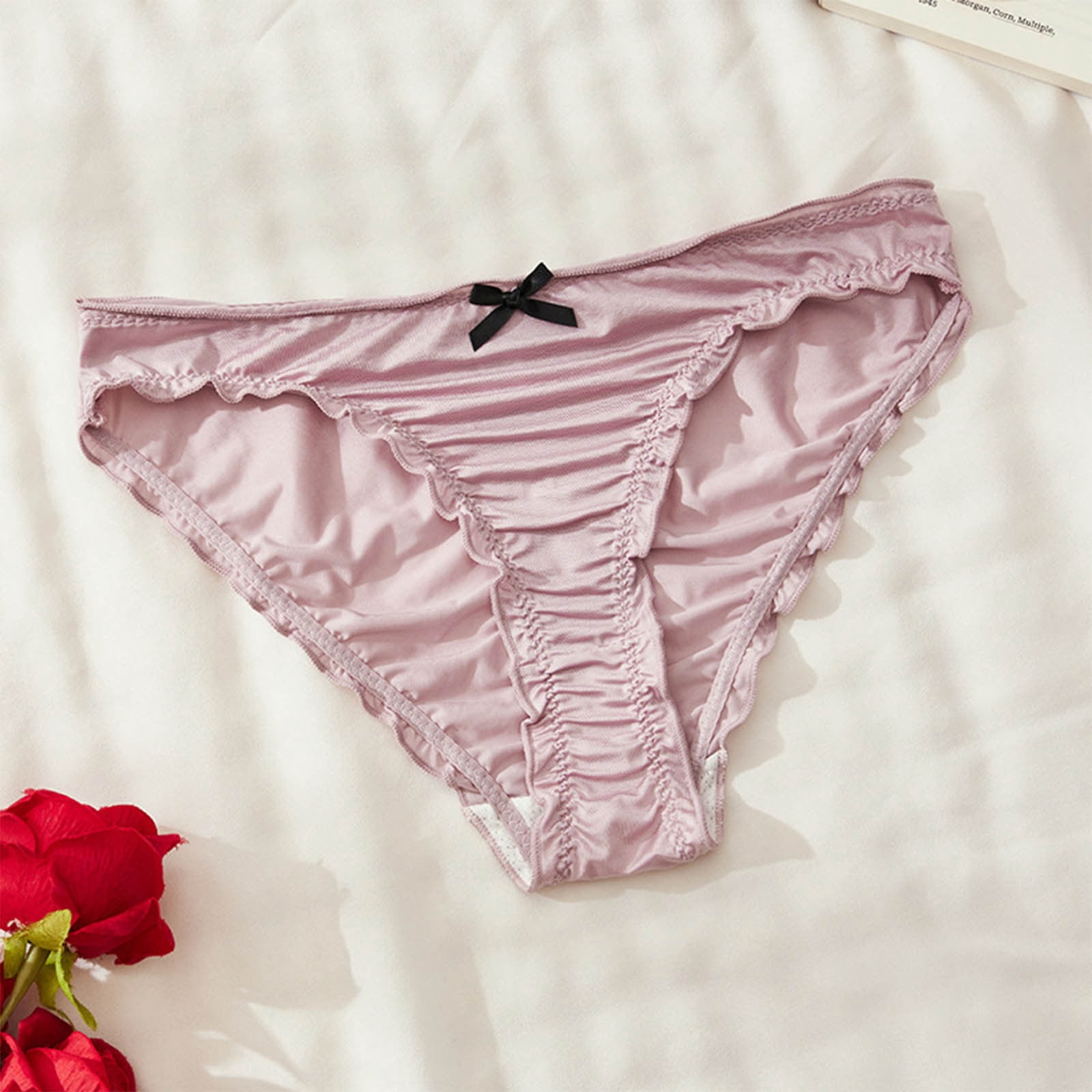 Abomasnow Womens Satin Full Coverage Panties Briefs Low Waist Stretchy ...