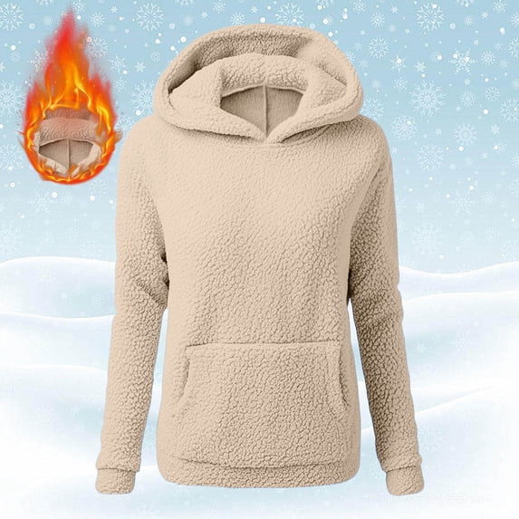 Abomasnow Womens Sherpa Fleece Jacket Plus Size Long Sleeve Plush ...