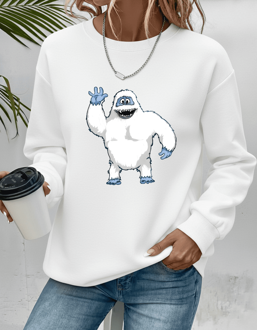 Abominable Snowman Retro 90s Christmas Reindeer Movie Fan Sweatshirt ...