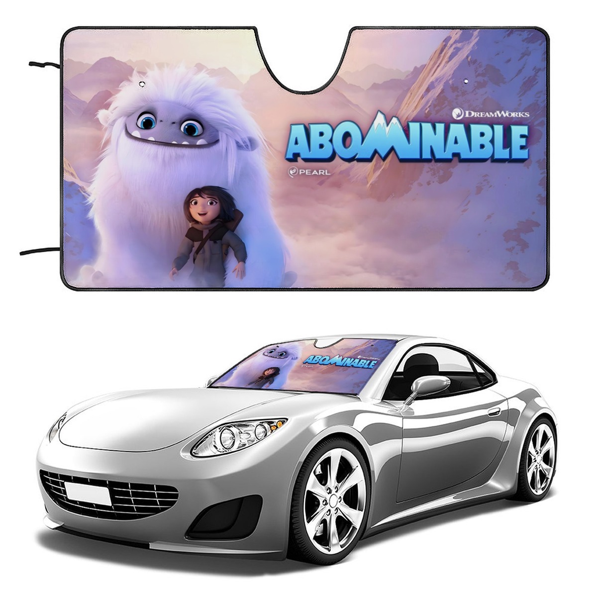 Abominable-theme Windshield Sun Shade Front Protector Folding Car Sun ...