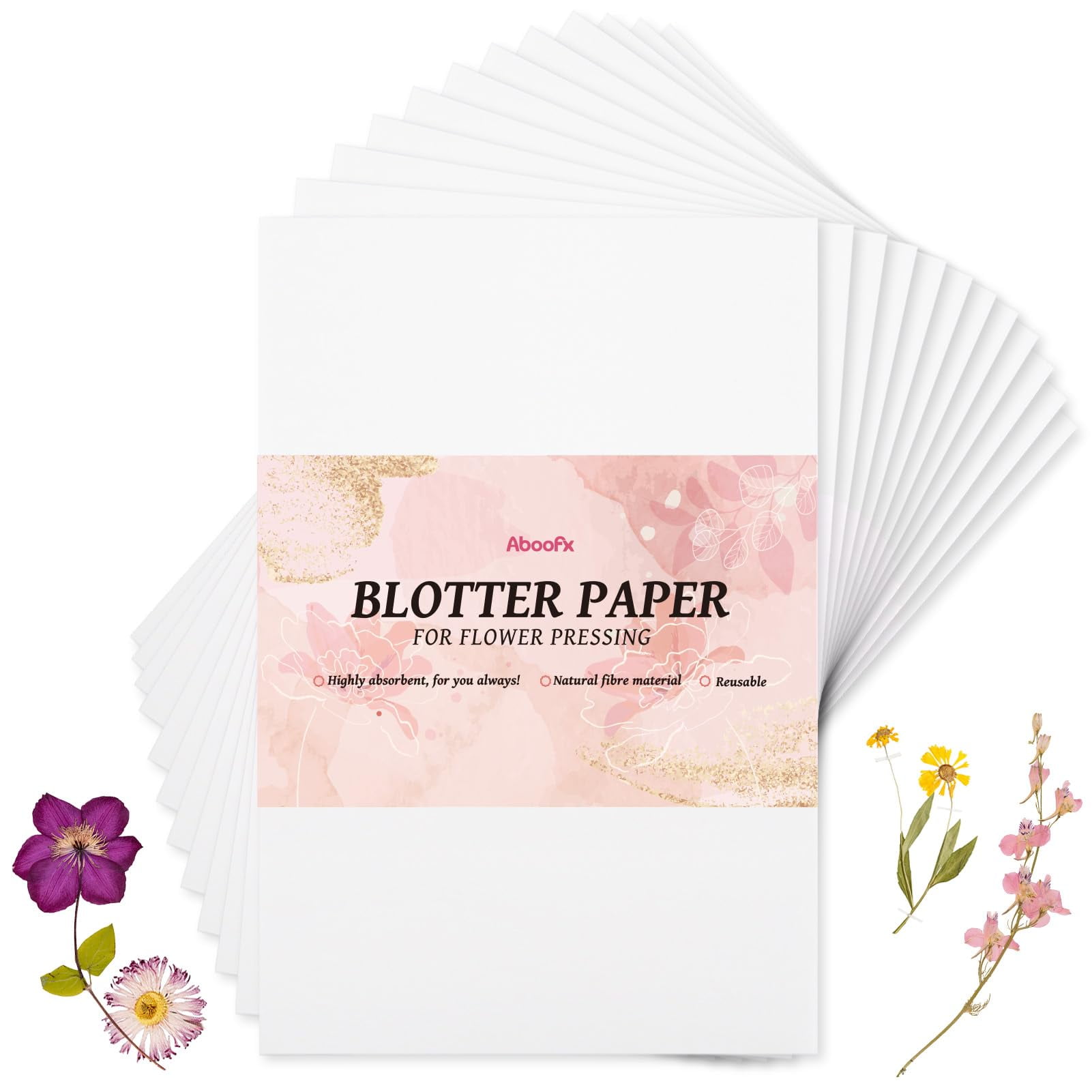 Aboofx 20 Sheets Blotting SSF20 Paper for Flower Press, 15" x 10" Extra ...