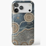 Aboriginal Art Dot Pattern Day Cover for iPhone 11 12 13 14 15 16 17 ...