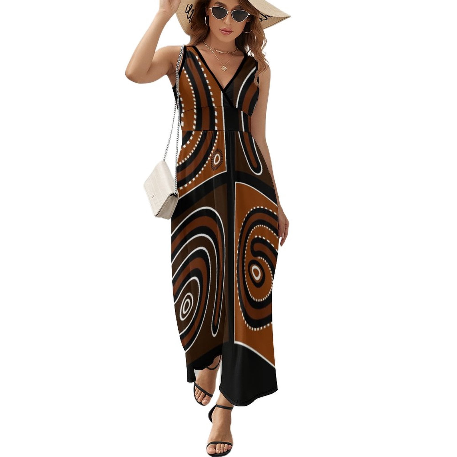 Aboriginal Art Inspiration Sleeveless Dress ceremony dresses dresses ...