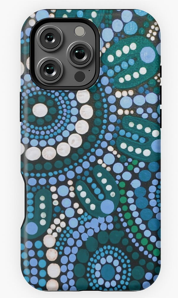 Aboriginal Art Turquoise Pattern Phone Case Compatible with iPhone 11 ...