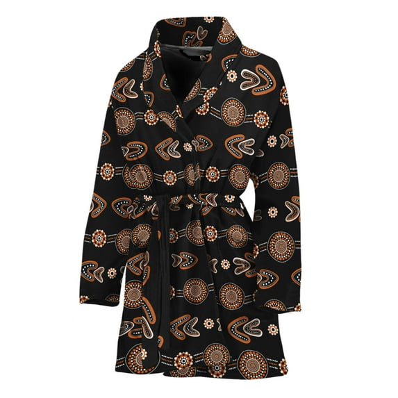 Aboriginal Boomerang Pattern Women Bathrobe One Size Univeral Fits ...