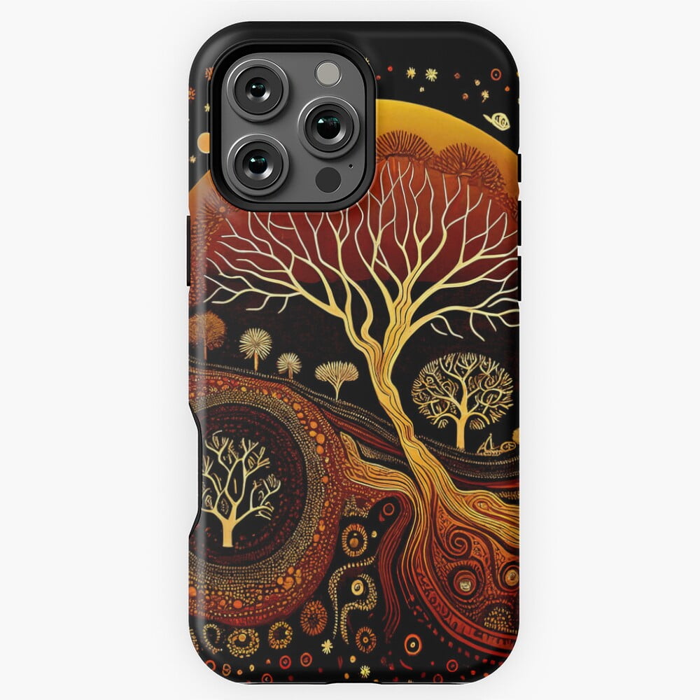 Aboriginal Landscape Indigenous Earth Art iPhone Case 11 12 13 14 15 16 ...