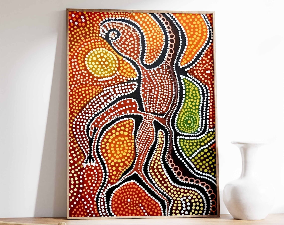 Aboriginal Print, Cultural Wall Art, Indigenous Poster, Tribal Decor ...