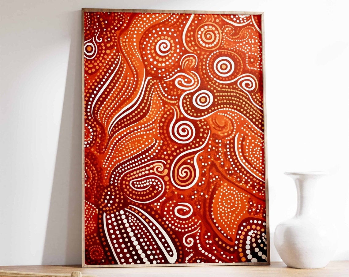 Aboriginal Print, Cultural Wall Art, Indigenous Poster, Tribal Decor ...