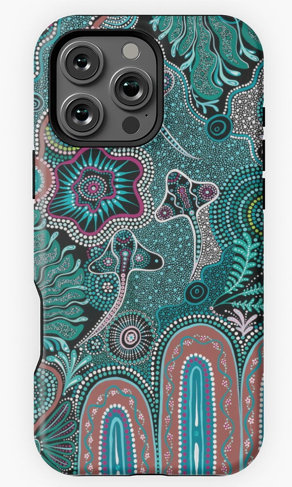 Aboriginal Print Pattern Phone Case for iPhone 16 15 14 13 12 11 Pro ...