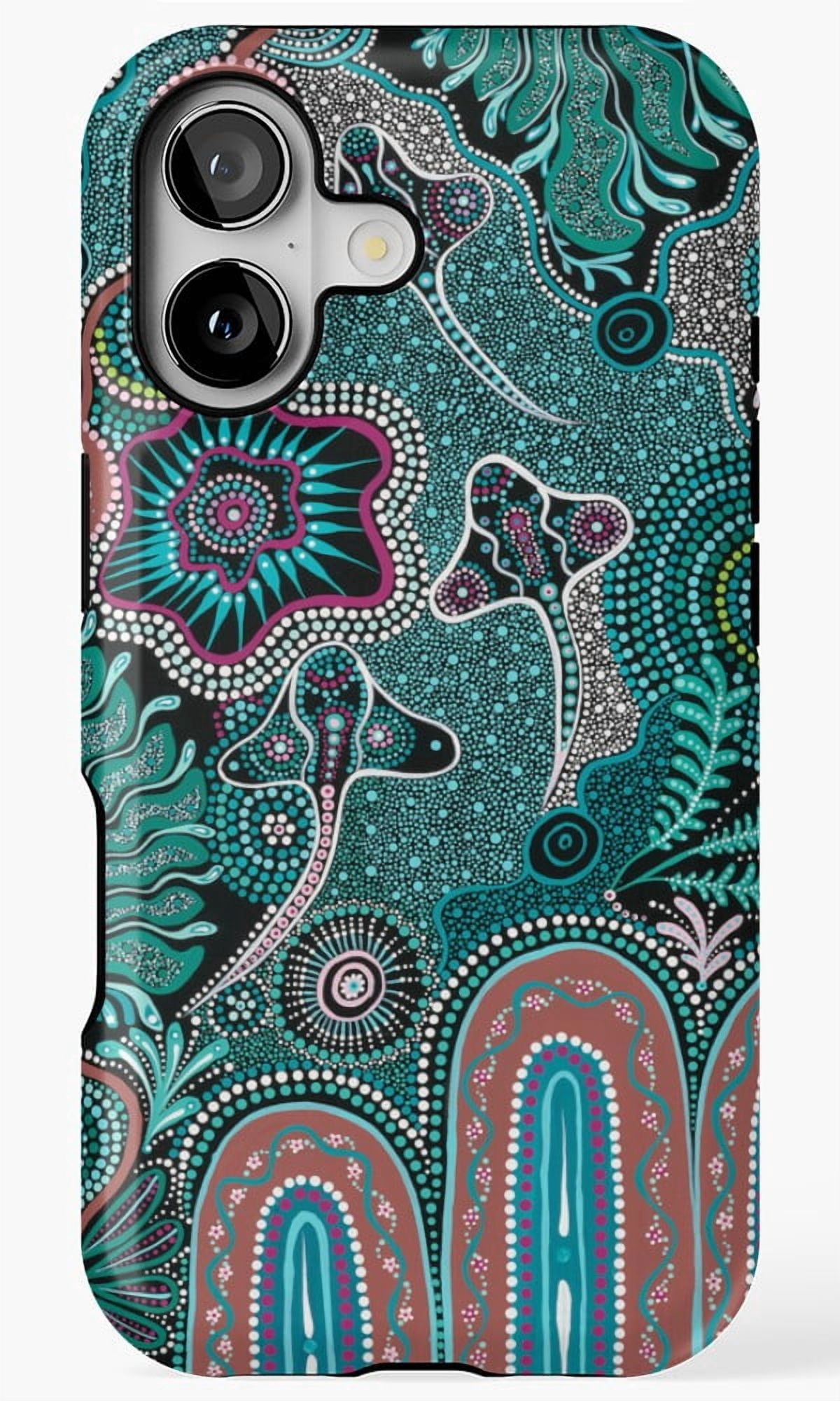 Aboriginal Print Traditional Australian Art Phone Case for iPhone 17 16 ...