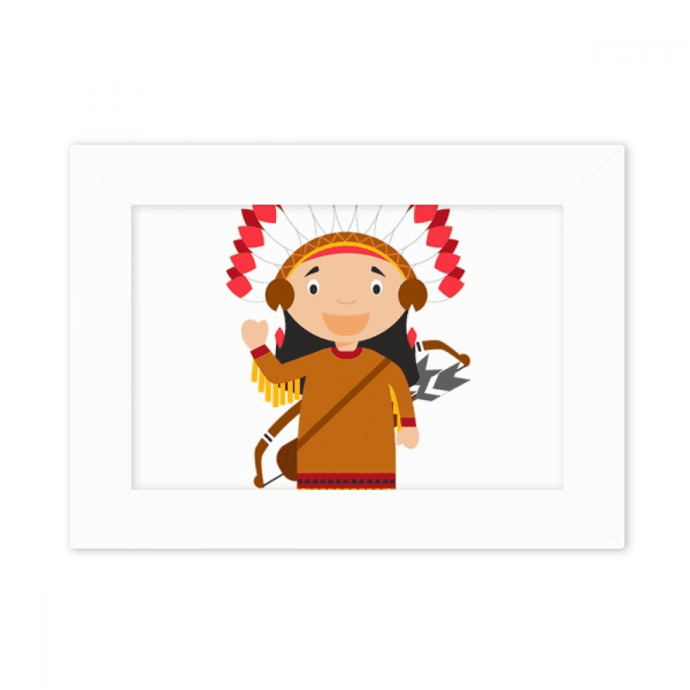 Aboriginal Tribe USA Cartoon Photo Mount Frame Picture Art Painting ...