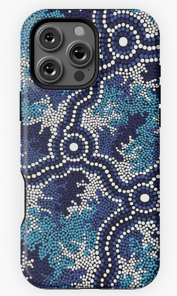 Aboriginal Wetland Dreaming Art Phone Case for iPhone 16 15 14 13 12 11 ...
