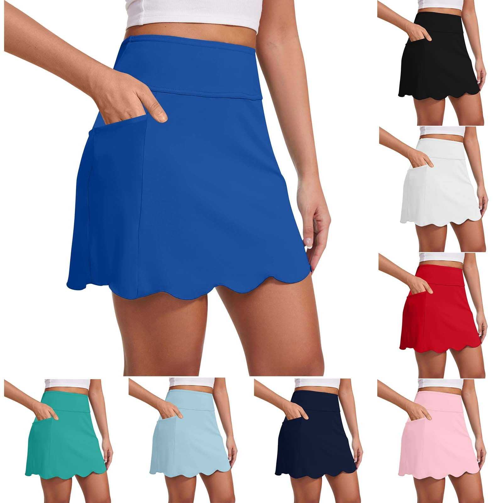 Aboser Athletic Skirts for Women Tummy Control Mini Skirt Gym Tennis ...