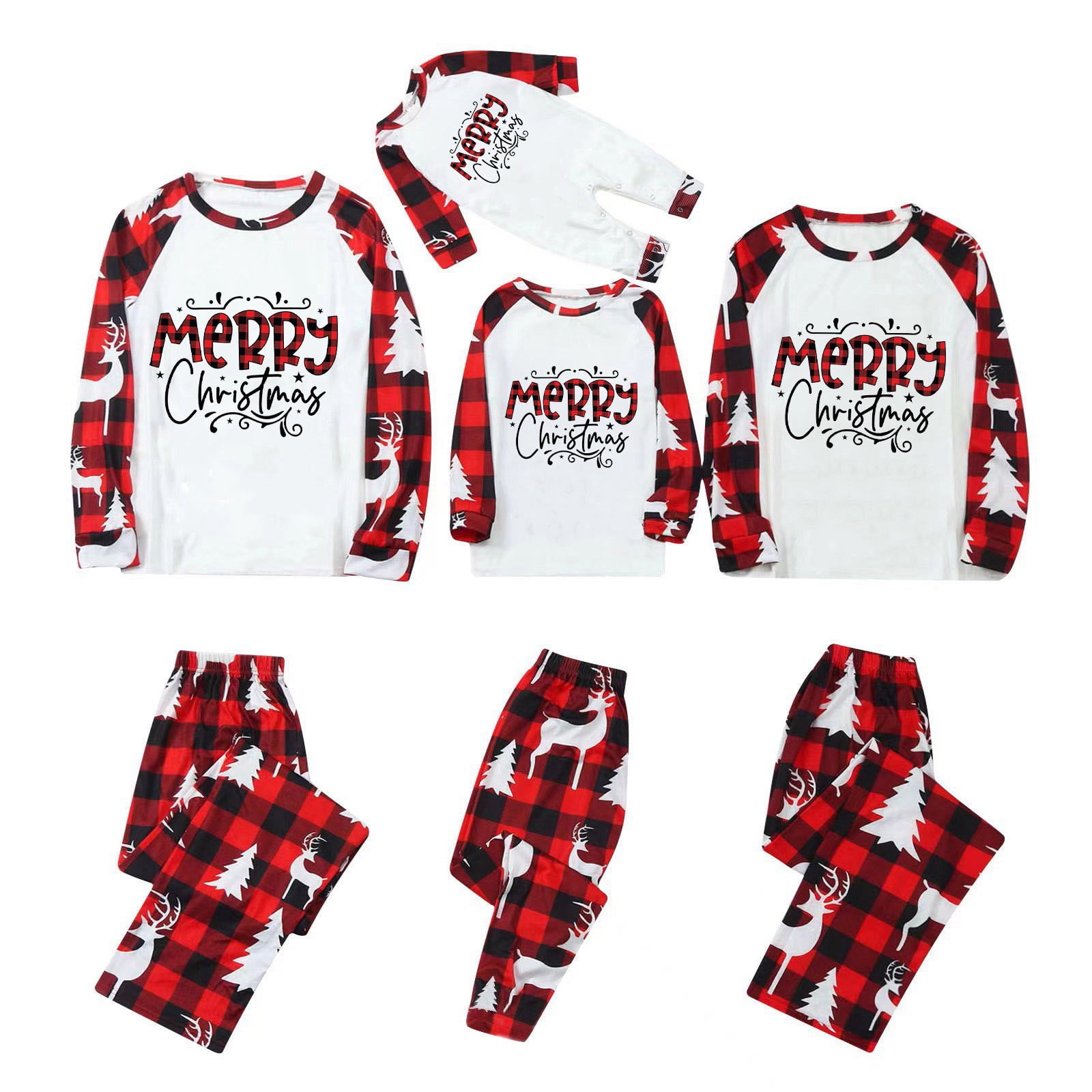 Aboser Christmas Pajamas for Family Merry Christmas Pjs Matching Sets ...