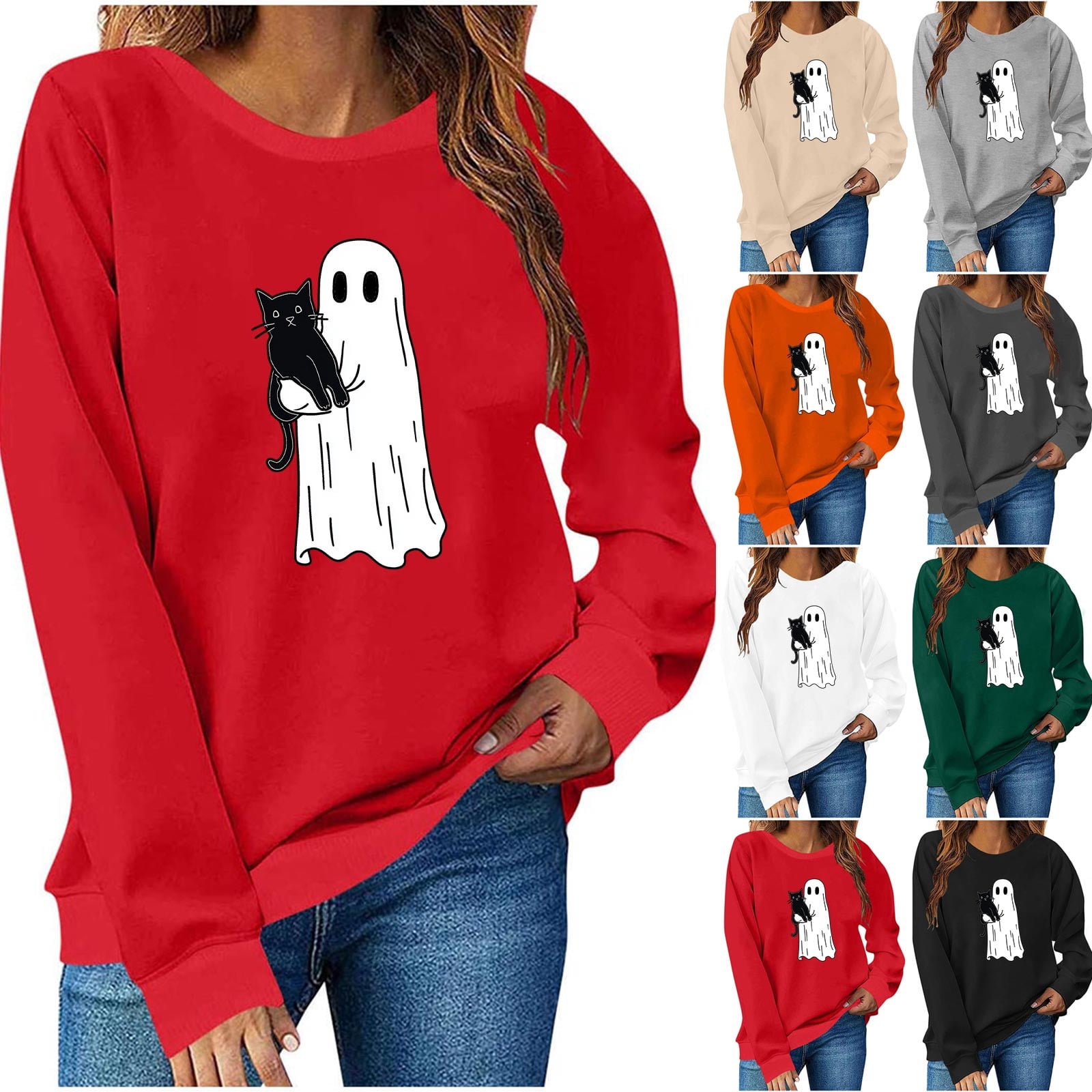 Aboser Funny Sweatshirts for Women 2025 Cozy Casual Long Sleeve Shirts ...