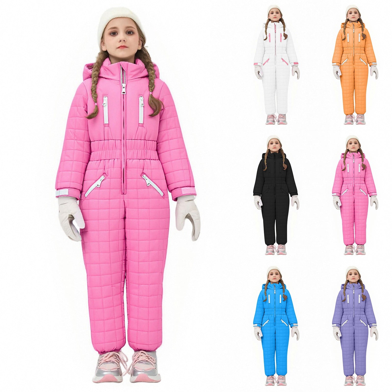 Aboser Kids Boys Girls Snow Suit One Piece Snowsuit Waterproof ...