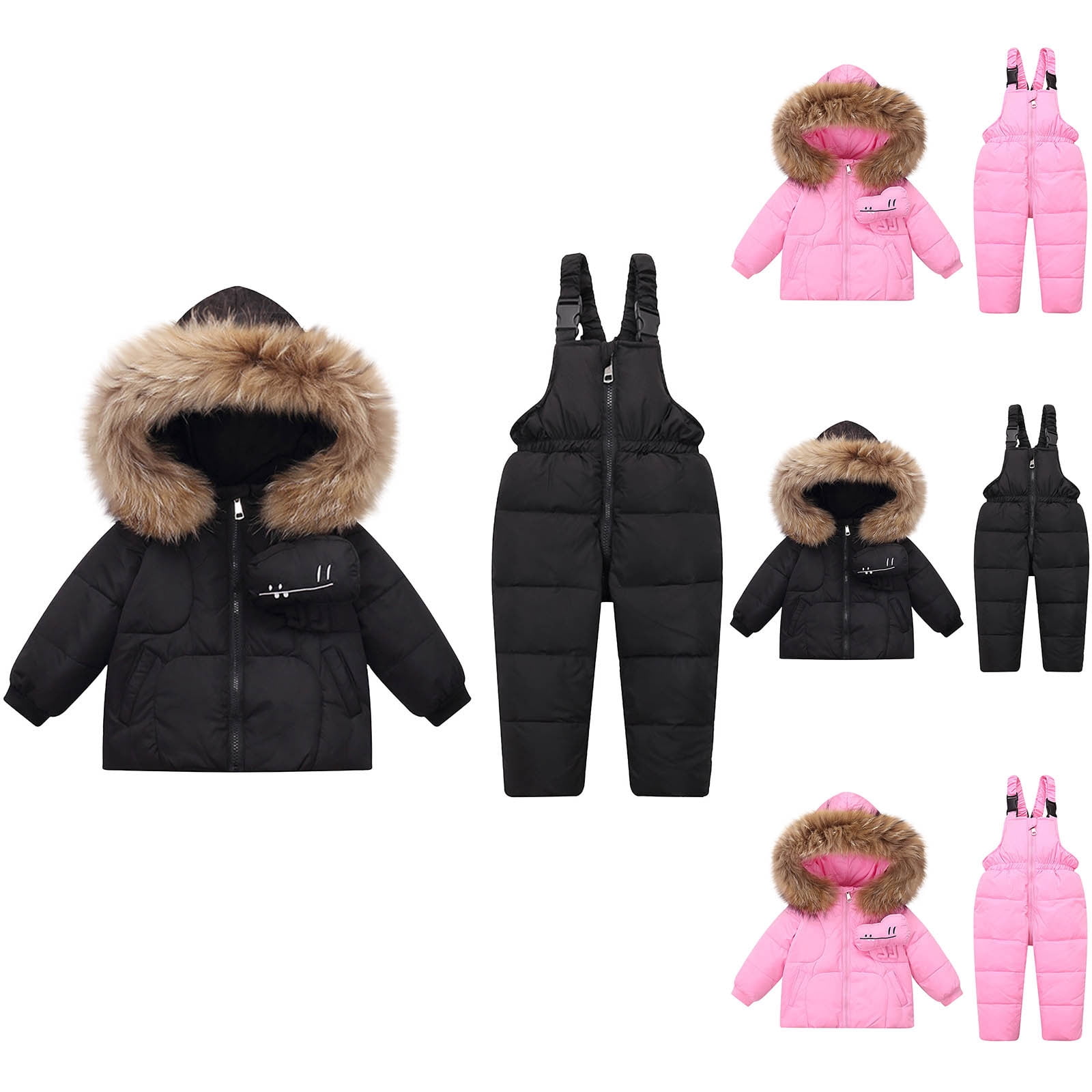 Aboser Kids Ski Suits 2 Piece Winter Snowsuit Unisex Girls Boys Outdoor ...