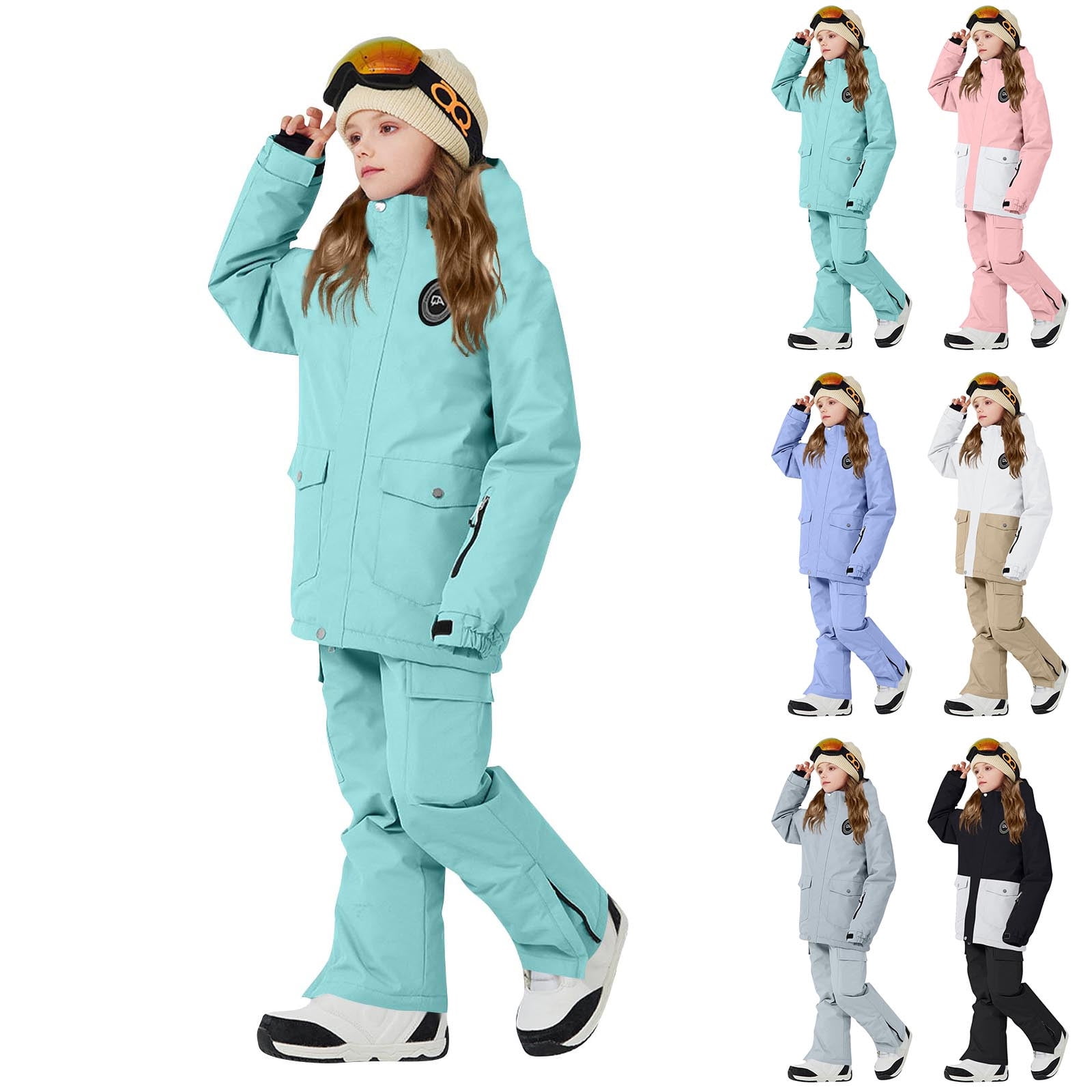 Aboser Kids Snow Suits Waterproof Windproof Insulated Snowsuits ...