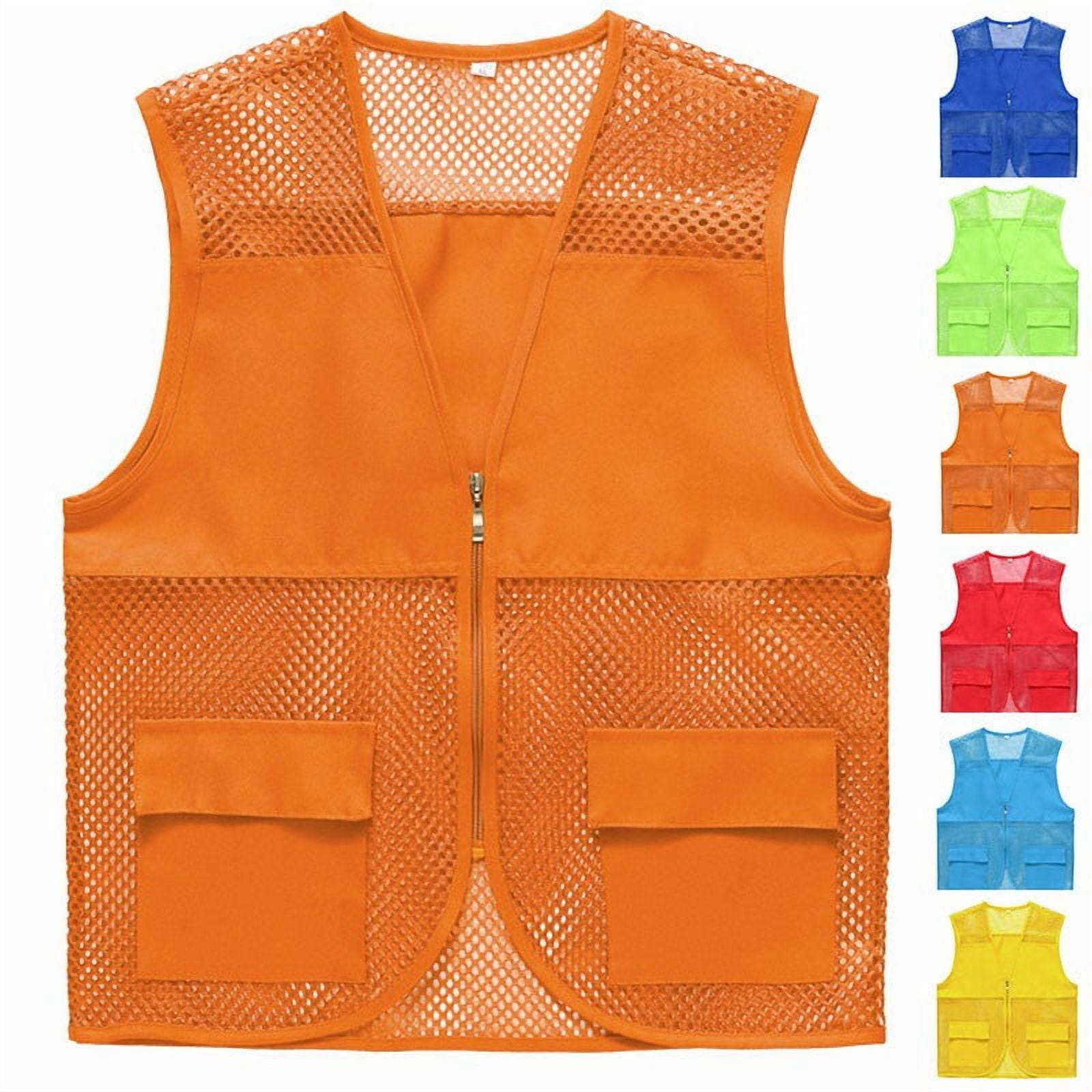 Aboser Mens Womens Travel Hiking Vest with Pockets Outdoor Work Cargo ...