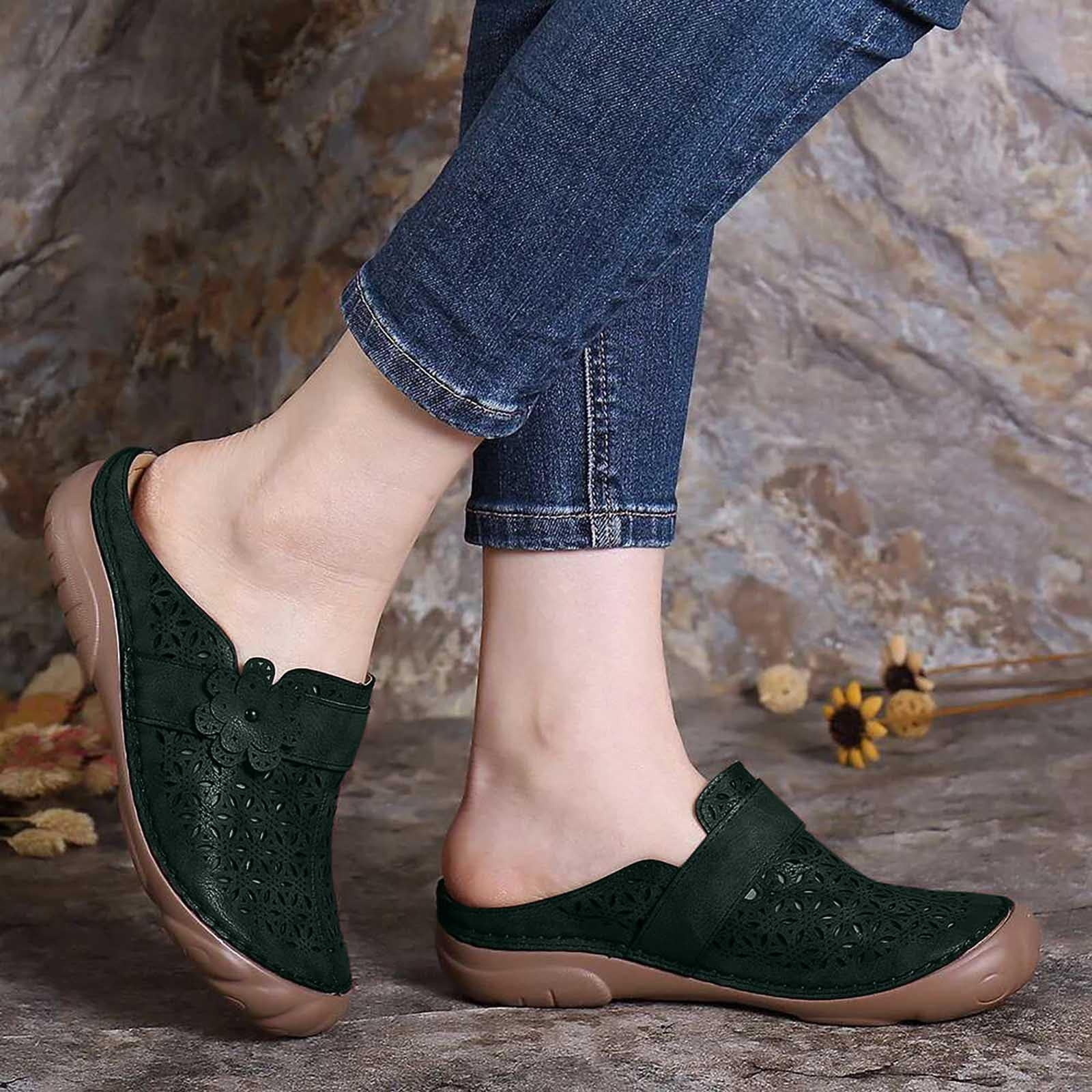 Aboser Mules for Women Summer Beach Clogs Sandals Closed Toe Mules ...