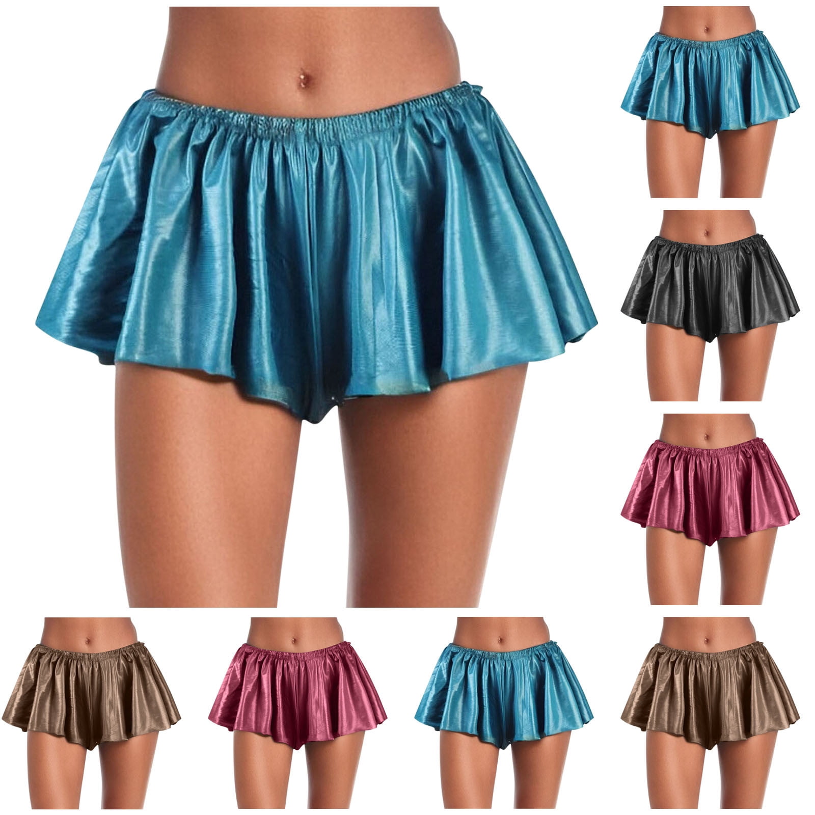 Aboser Pleated Leather Skirt for Women Summer Essential Faux Leather ...