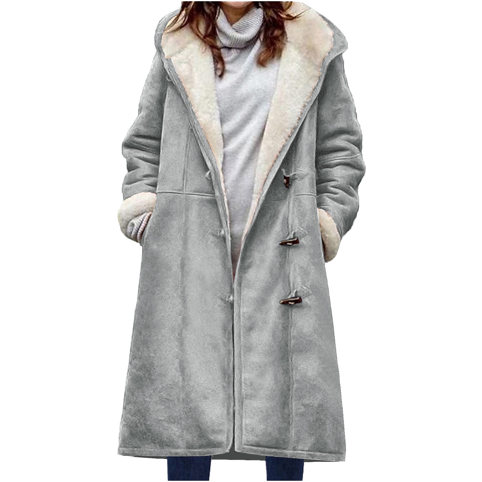 Aboser Plus Size Winter Coats for Women Warm Sherpa Fleece Lined ...