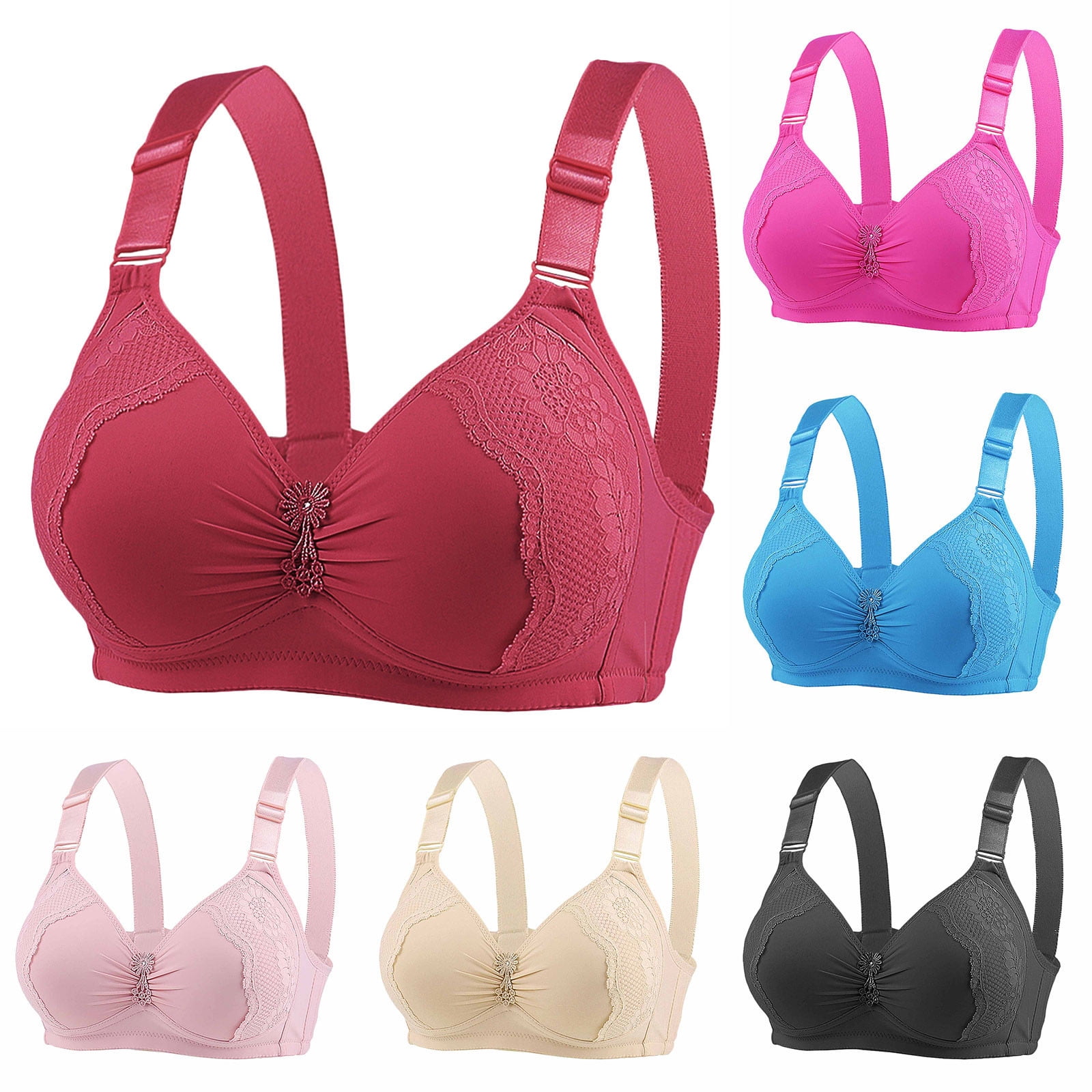 Aboser Push Up Bras for Women No Underwire Seamless Bras Breathable ...