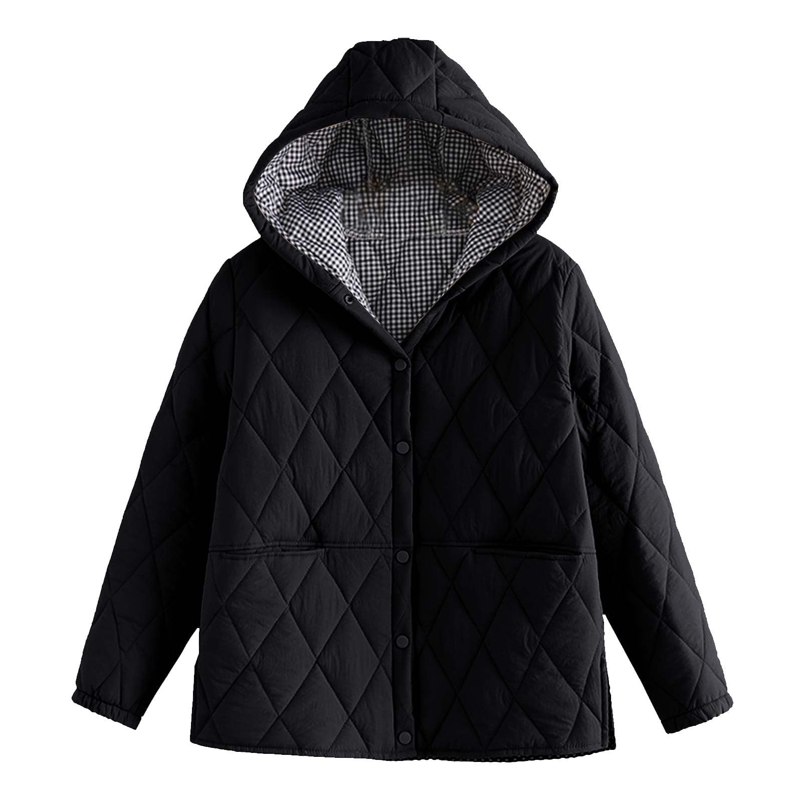 Aboser Quilted Jackets for Women Plus Size Lightweight Jacket Coat Warm ...