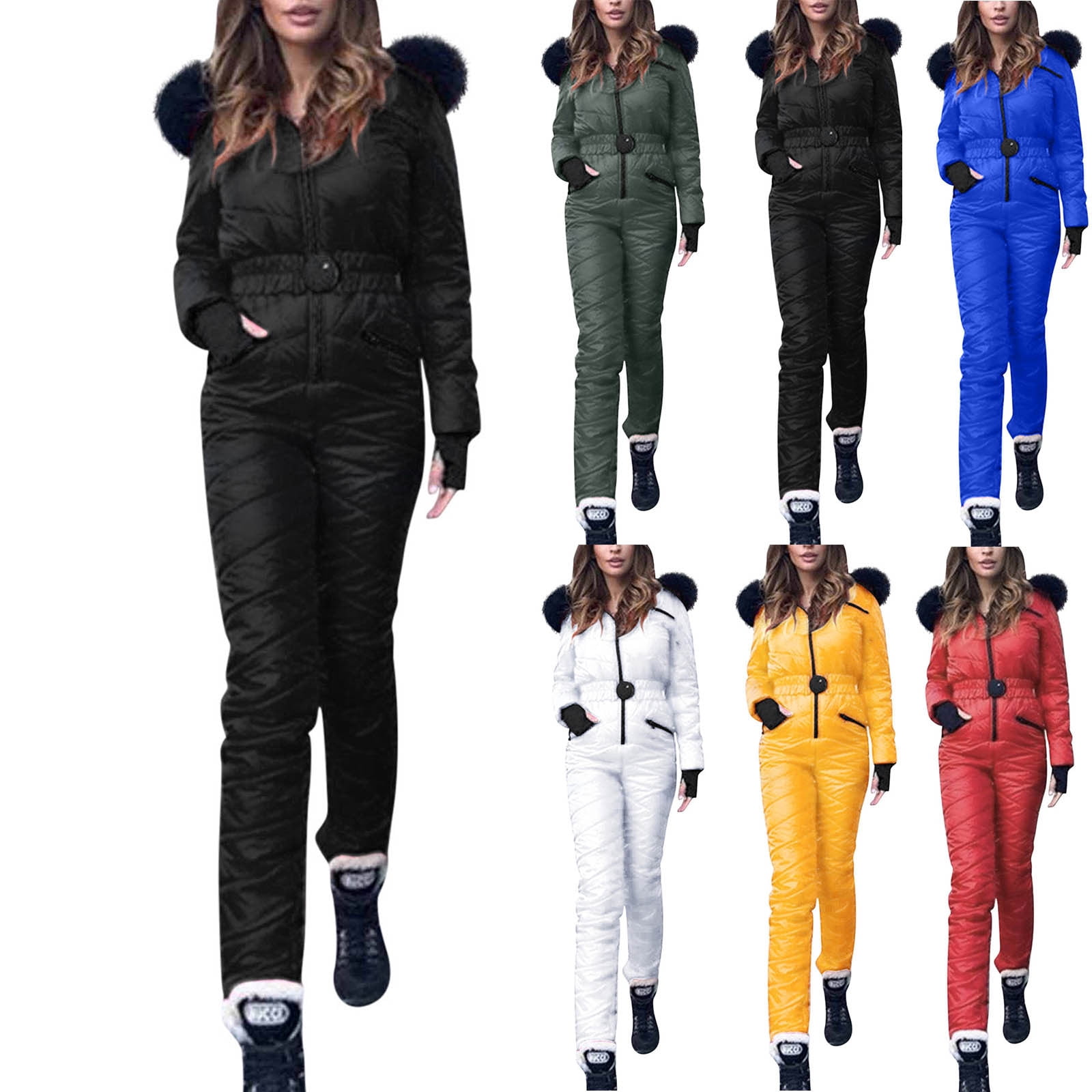 Aboser Ski Snow Suits for Women Winter Windproof Snowboard Snowsuit ...