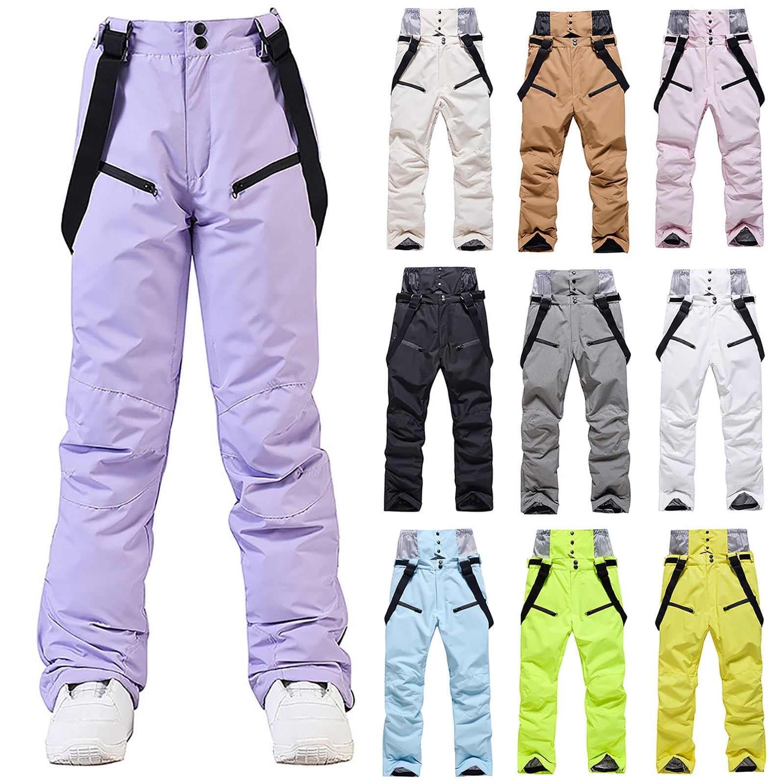 Aboser Snowboard Ski Pants for Men Women Unisex Winter Baggy Snow Pants ...