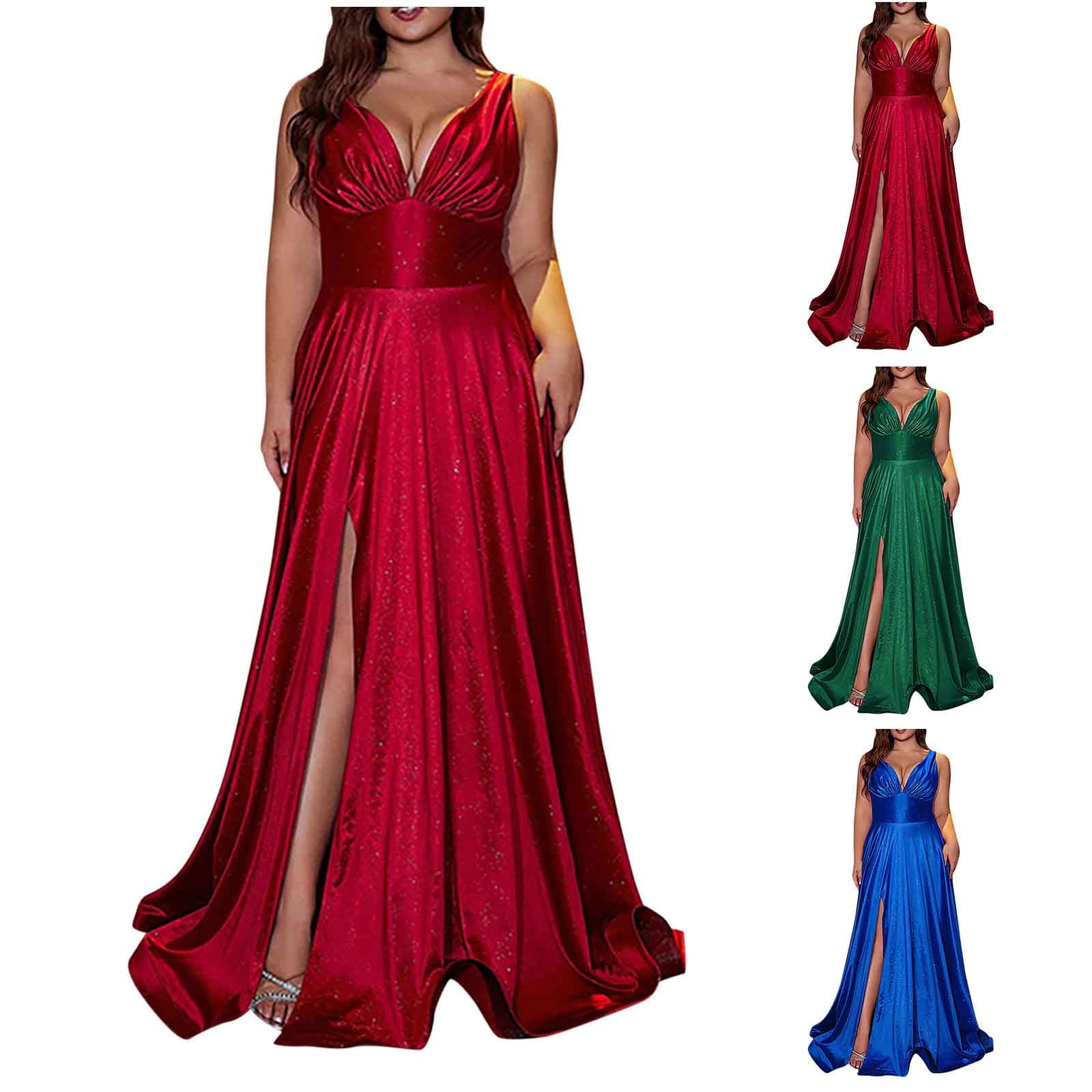 Aboser Wedding Guest Prom Dresses for Women Formal Gowns Floor Length ...