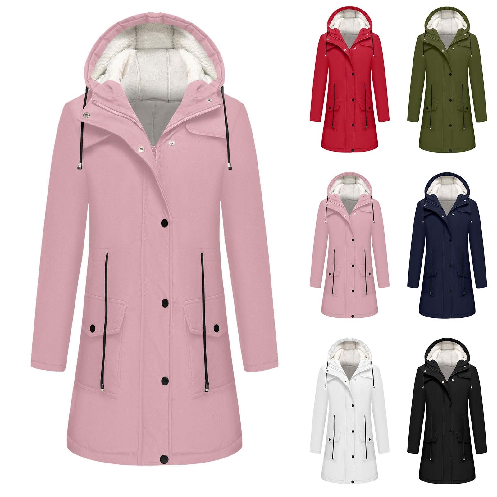 Aboser Winter Snow Rain Jackets for Women Waterproof Fleece Lined ...