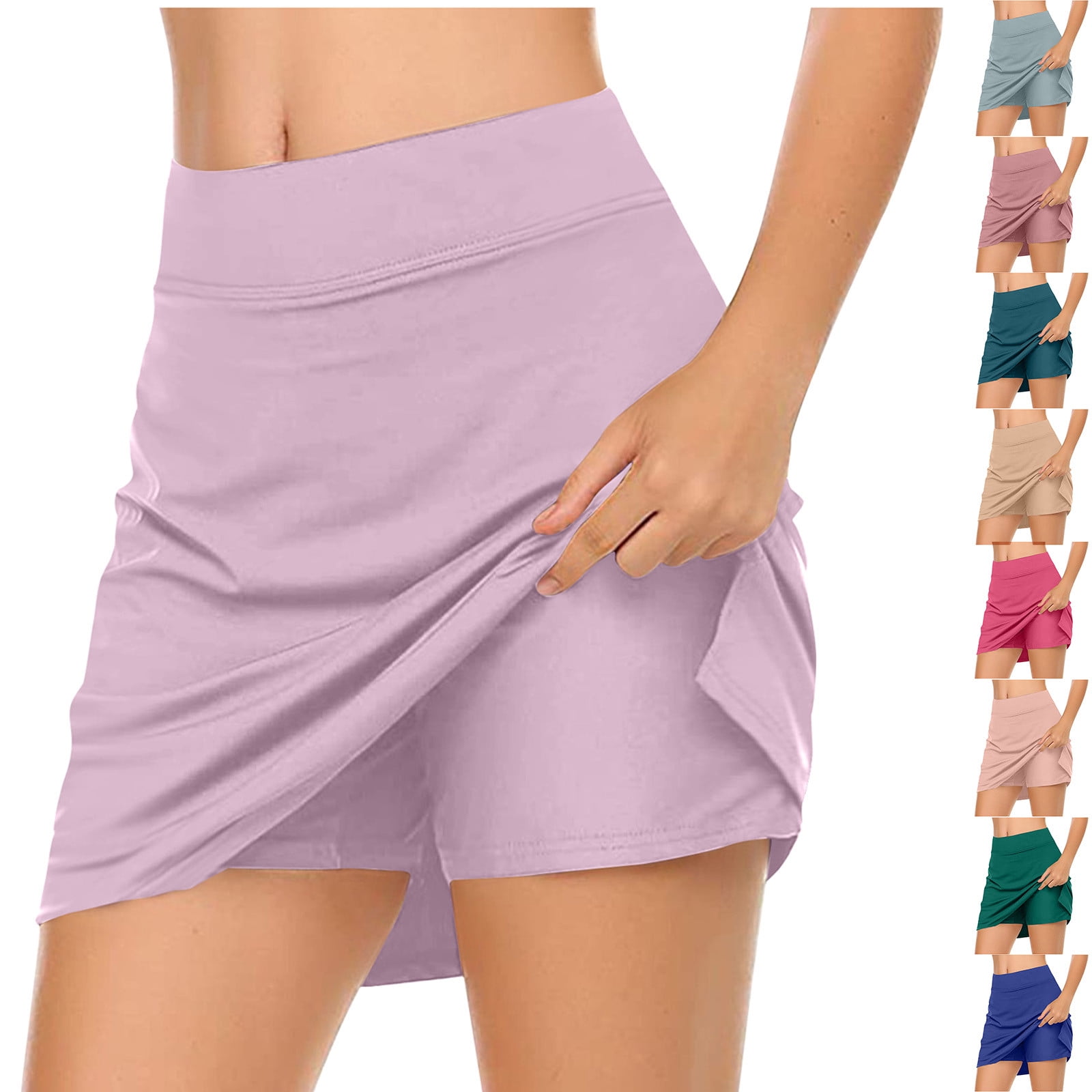 Aboser Women's Active Skorts High Waisted Golf Tennis Skirts for Women with Pockets Lightweight ...