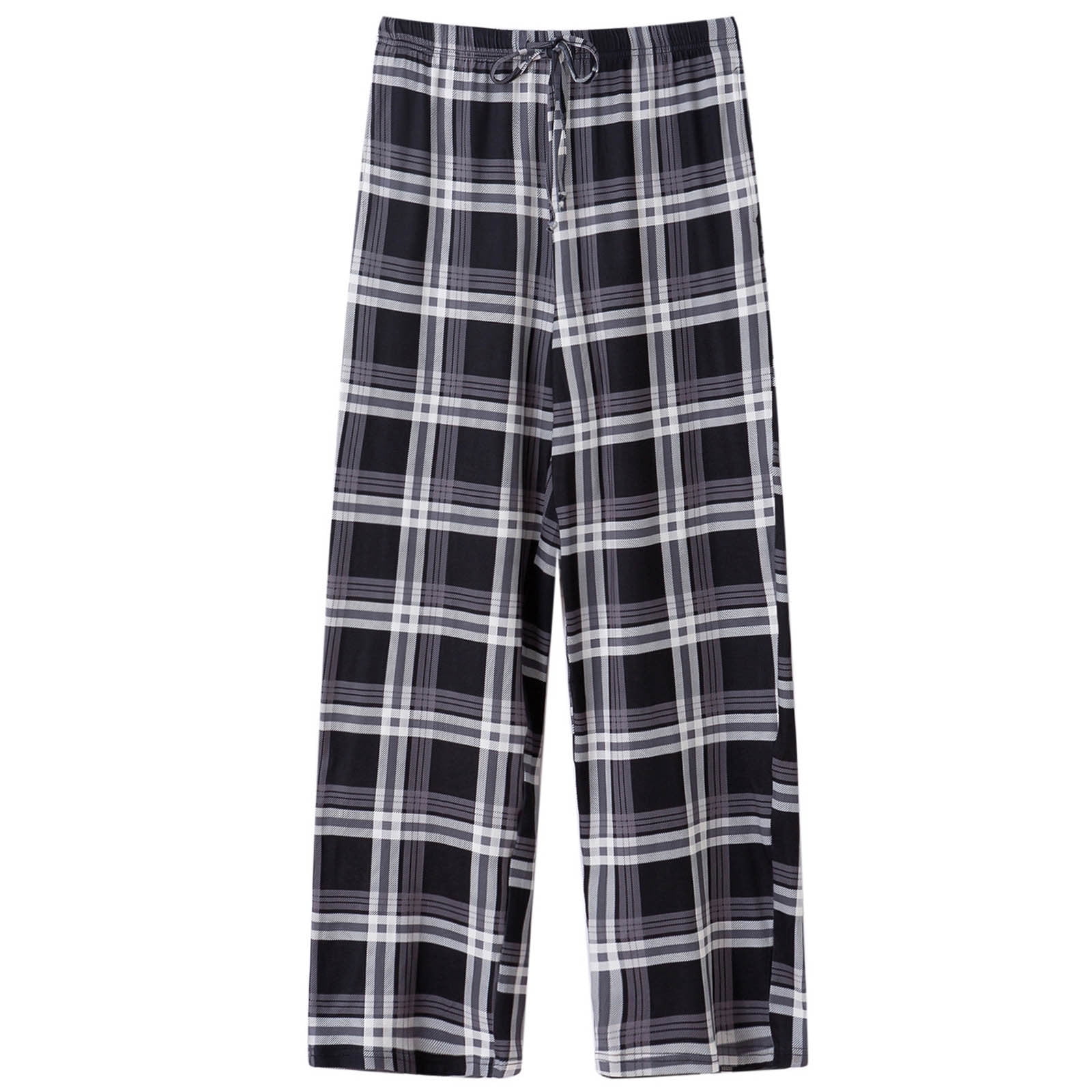 Aboser Women's Plaid Pajama Pants Casual Straight Wide Leg Sleepwear ...