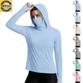 Aboser Women's SPF 50+ Sun Shirt with Breathable Face Mask Cover Long ...