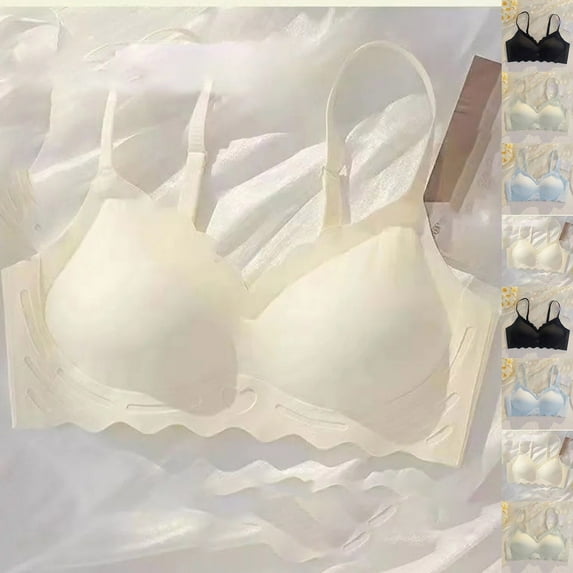 Aboser Women's Seamless Ice Silk Bras Comfortable No Underwire Bralette ...
