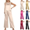Aboser Women's Silk Satin Lounge Sets 2 Piece Sleepwear Soft Sleeveless ...