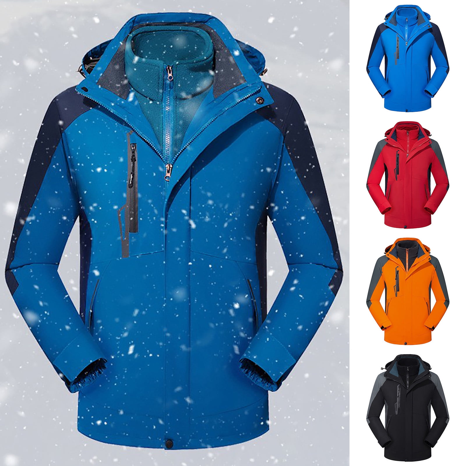 Aboser Women's Ski Jacket Waterproof 3 in 1 Winter Jackets Warm Fleece ...