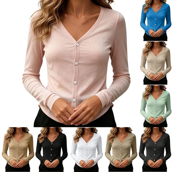 Aboser Women's Sun Protection Shirt Button Down Long Sleeve Cardigan ...